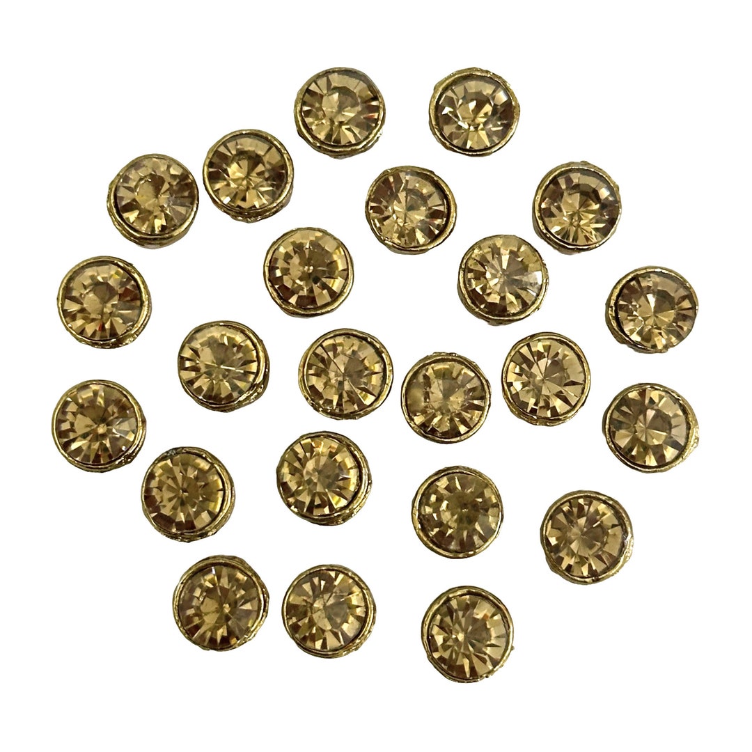 9MM, Light Colorado Topaz Color Round Shape Kundan Stones - Etsy