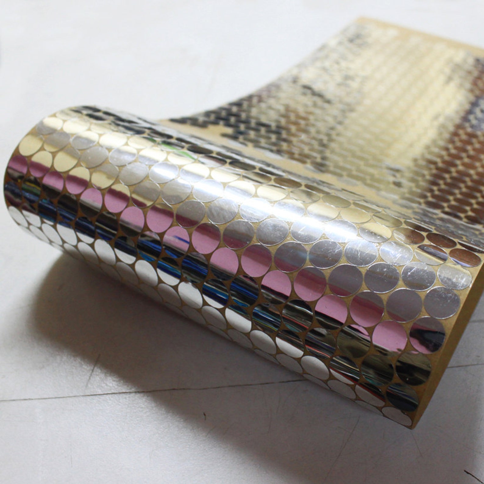 Round Laser Cut Foil Mirror Finish Metal Polka Confetti Dot - Etsy