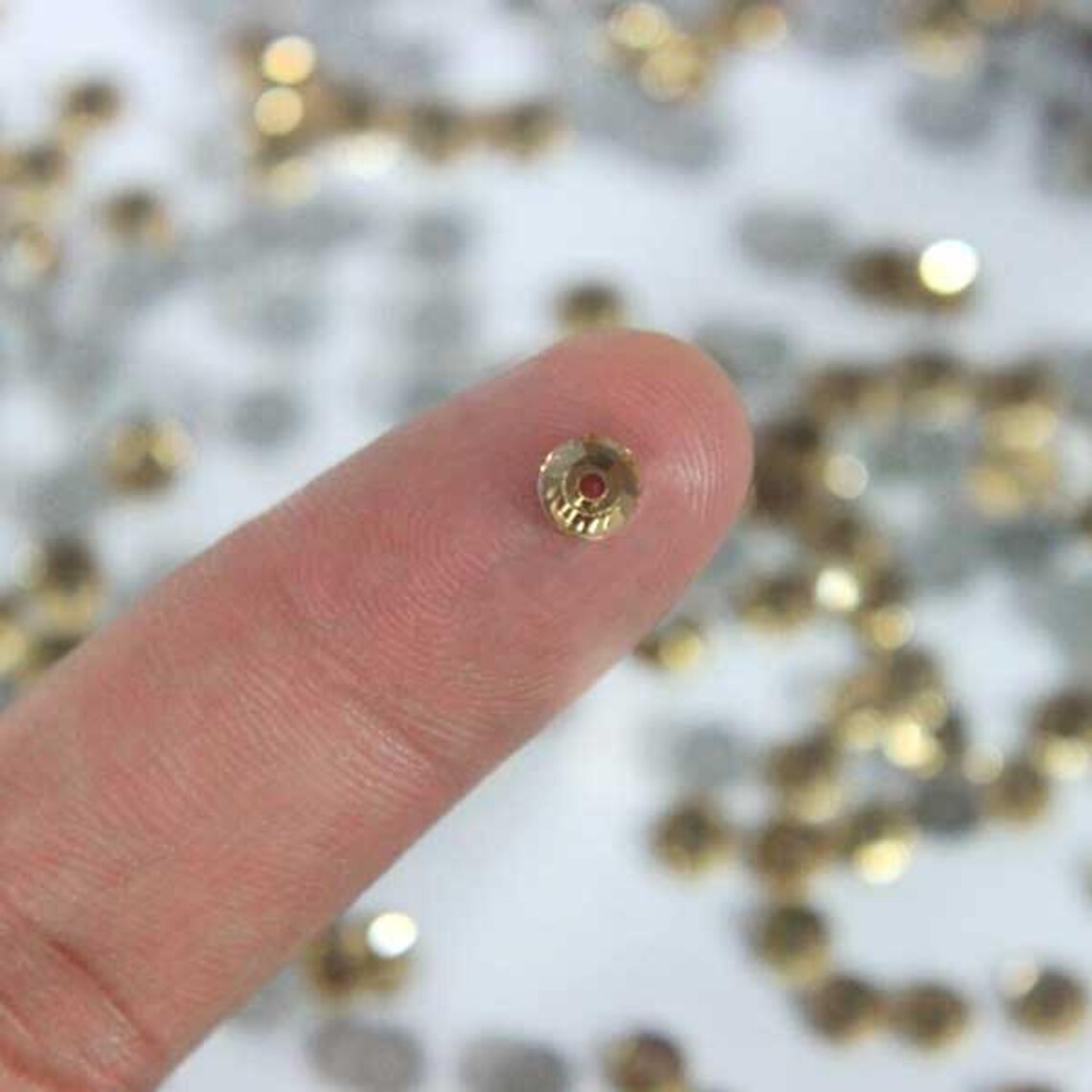 3mmflat Back Golden Shadow Color Sew on Rhinestones | Etsy