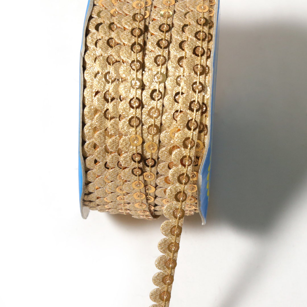 Embroiderymaterial Gold Sequins Sitara Lace Border for - Etsy