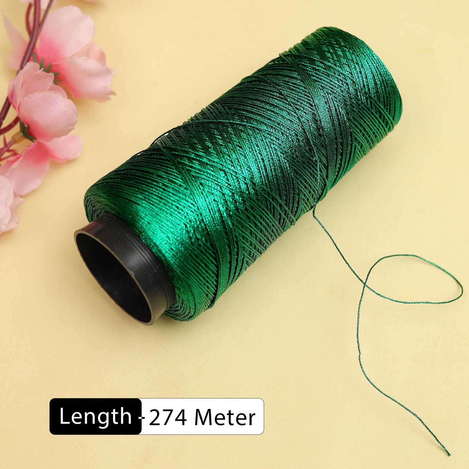 Zari Thread Metallic Floss Yarn Hand Machine Embroidery Artwork Sewing ...