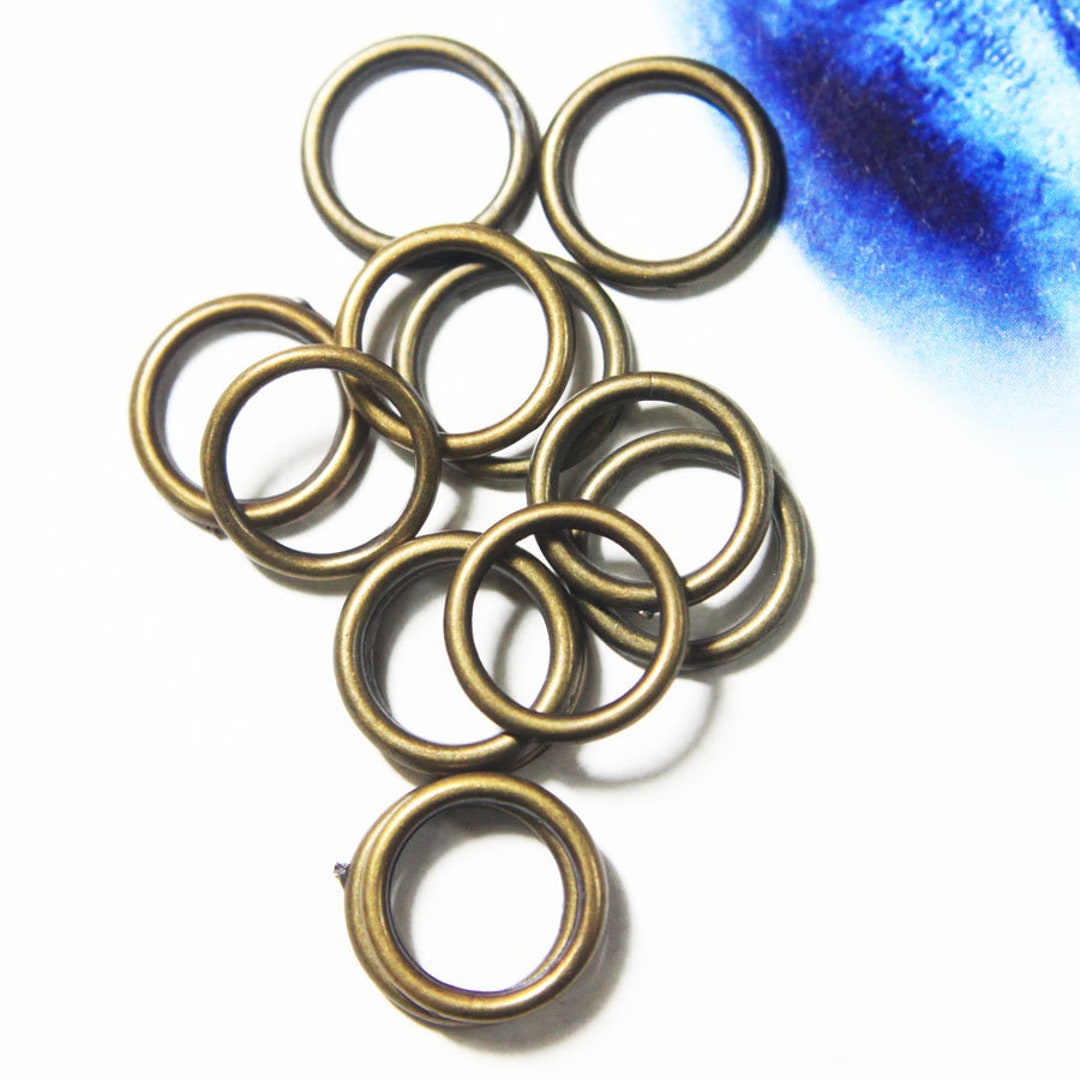 Sew on Rings Round Shape Rings for Clothing in Antique Brown Colour ...