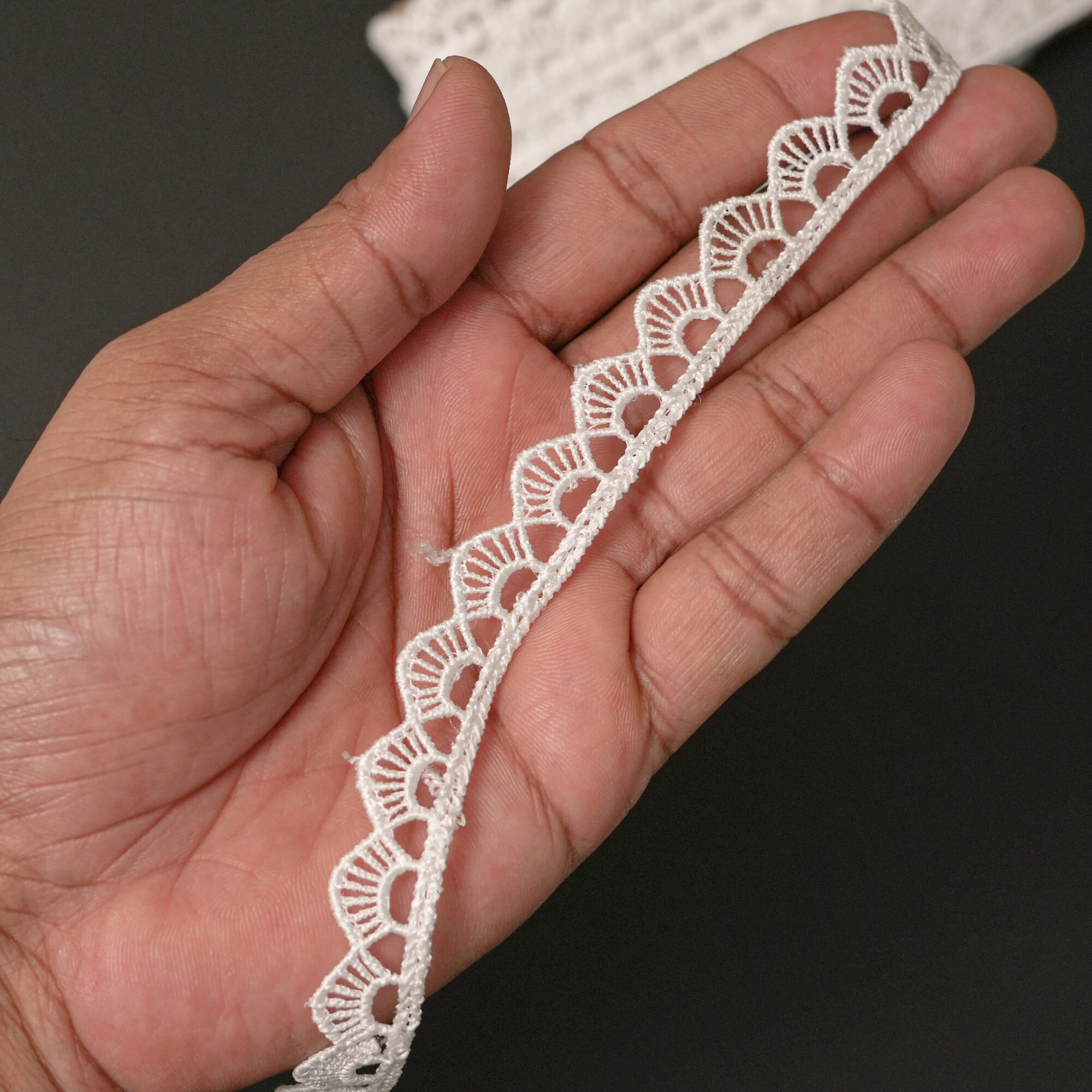 White Cotton Trim Lace, Sewing Lace, DIY Craft Supplies, Floral Lace ...
