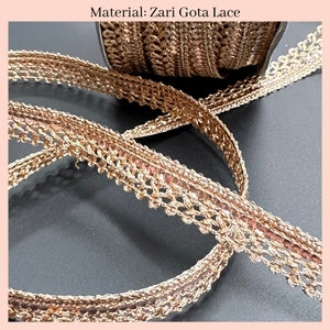 Zari Lace With Shining Sequence Sitara Lace for Sewing, Crafts, Dress ...
