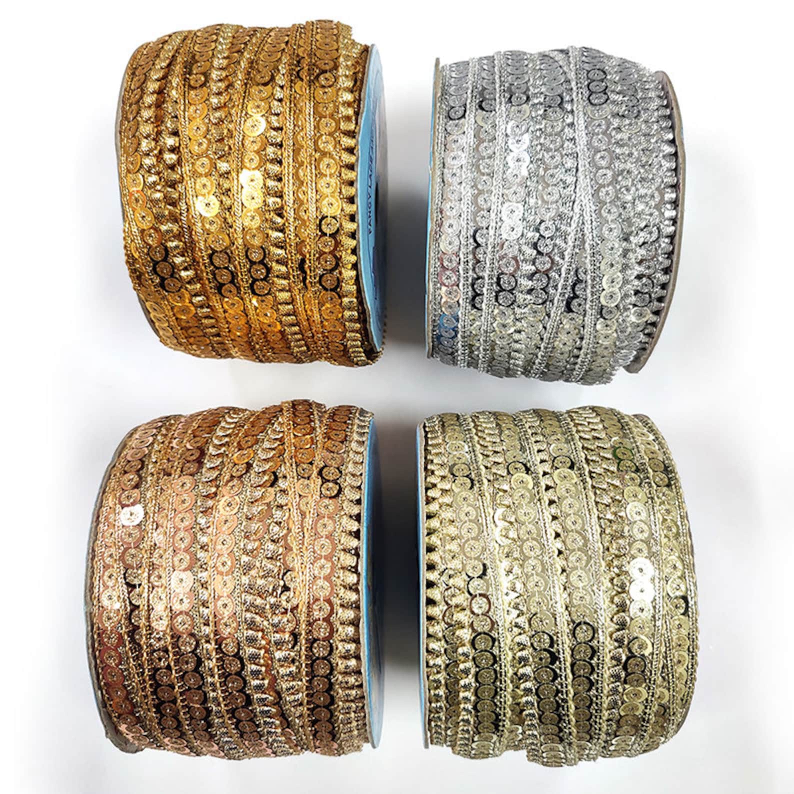 Shiny Sequence Sitara Zari Gota Lace for Sewing, Crafts, Dress, Wedding ...