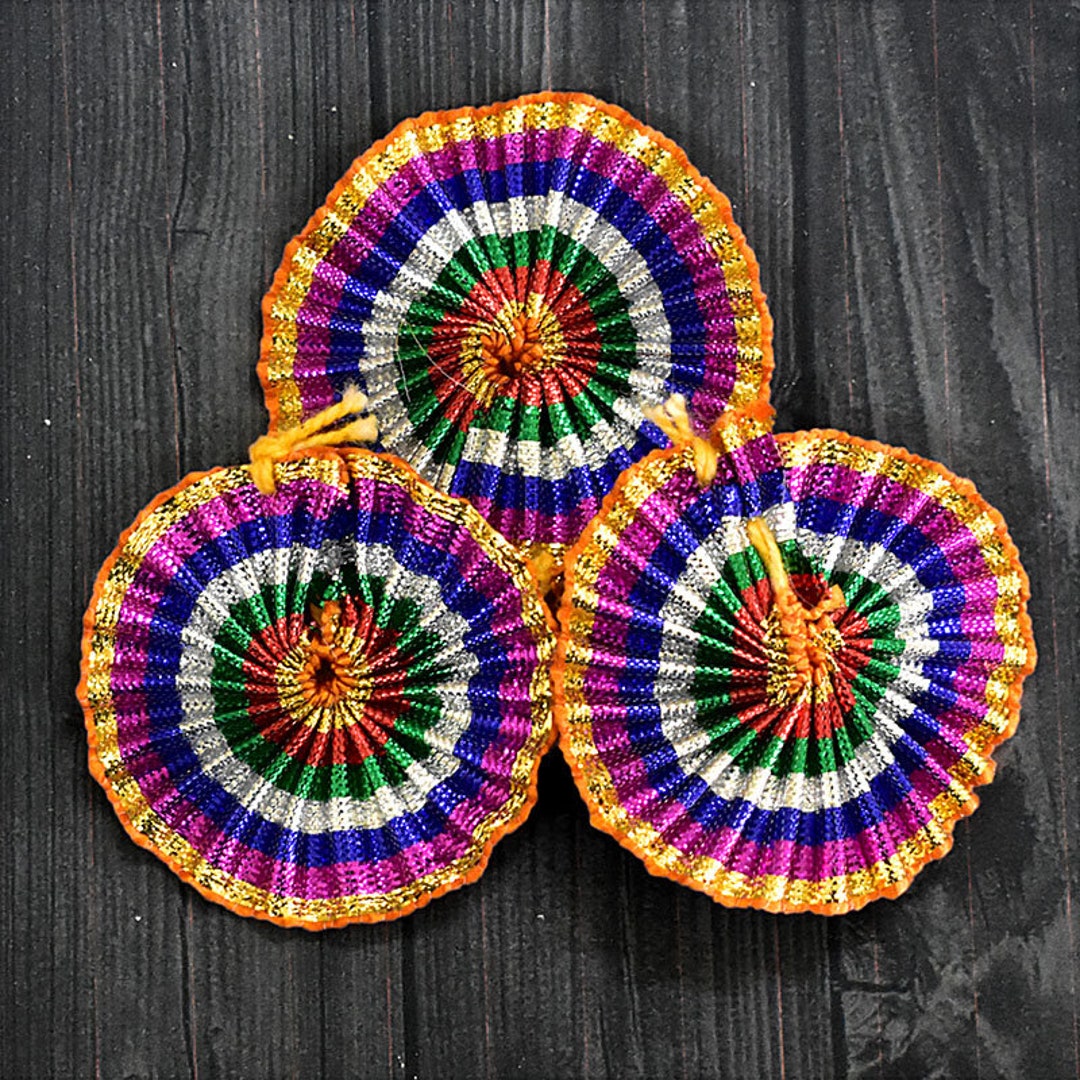 100 Piece,gota Patti Flower/sew on Gota Patch/gota Ribbon Patches/gota ...