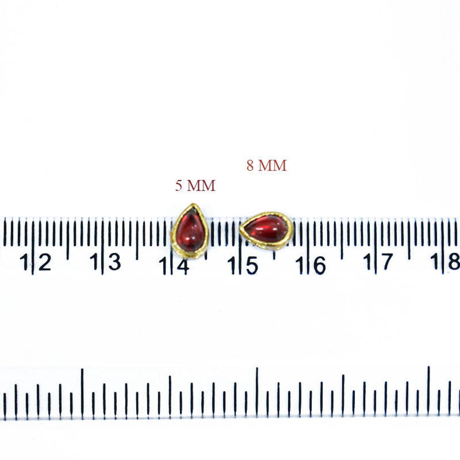 50 Pieces5x8mm Red Color Tear Drop Shape Kundan | Etsy