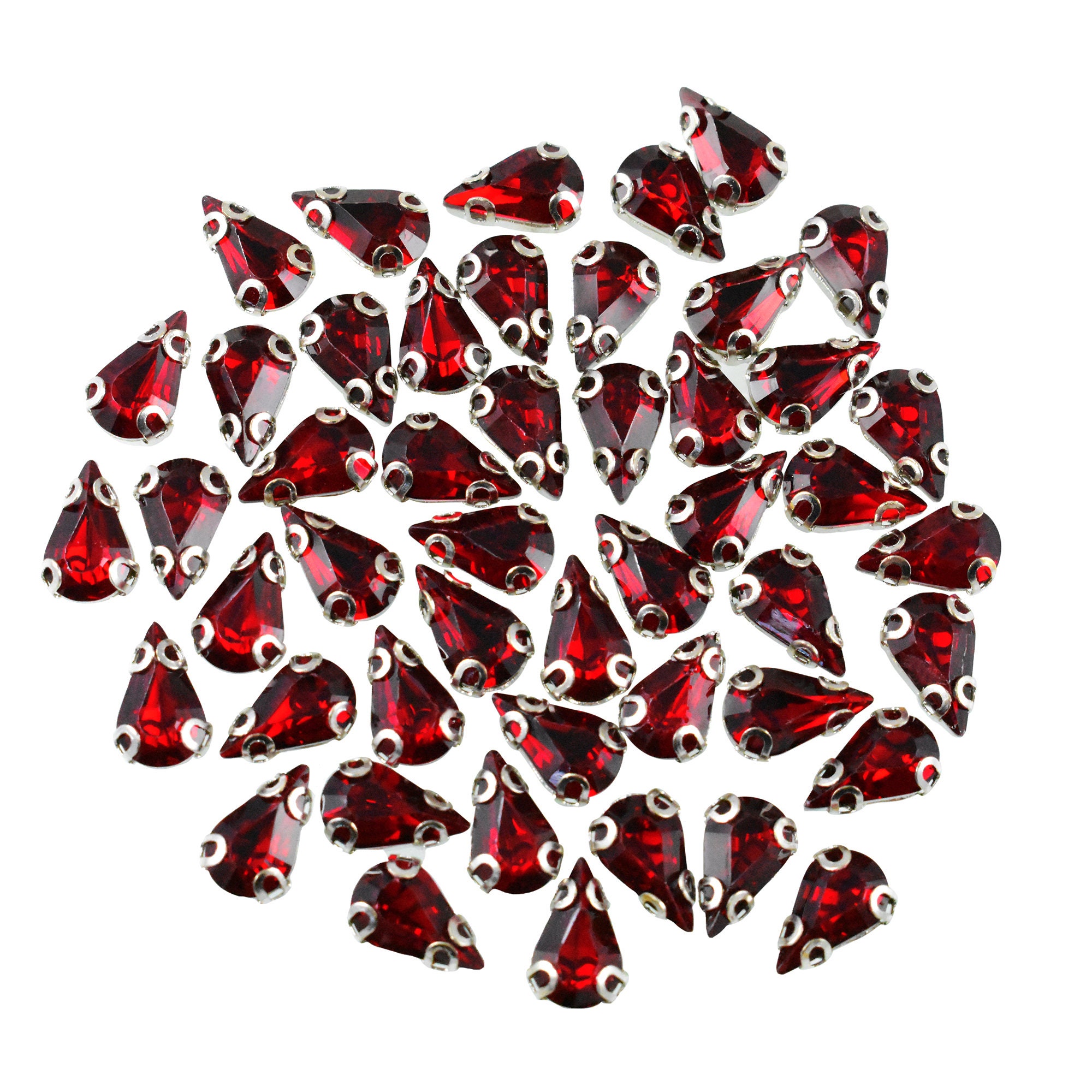 Sew on Crystal Claw Flat Back Rhinestones Teardrop Shape Loose ...