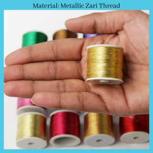 Metallic Zari Thread Combo for Embroidery, Sewing and Jewelry Making ...