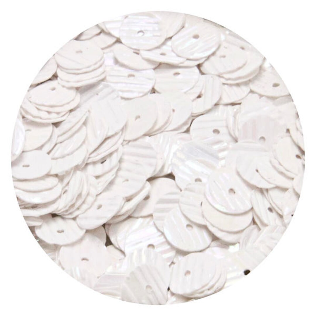 8MM, Round Plastic White Color Chips Effect Sequins -EMB825 - Etsy