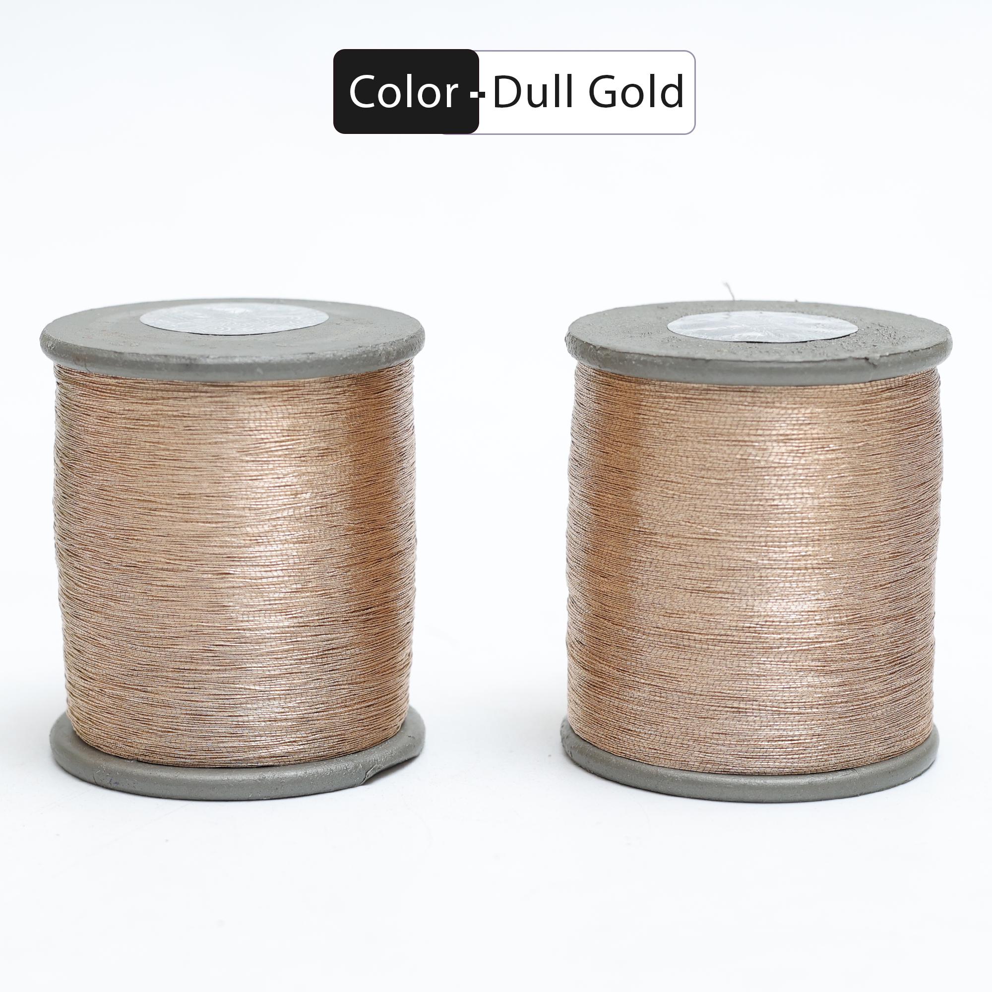 Zari Thread Metallic Floss Yarn Hand Machine Embroidery Artwork Sewing ...
