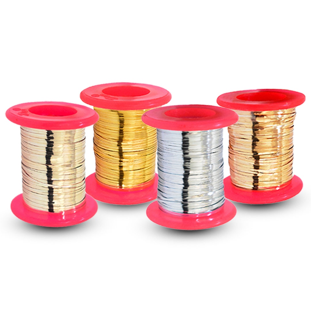 Mukaish Badla Metal Flat Metallic Thread Tape Embroidery Wire for ...