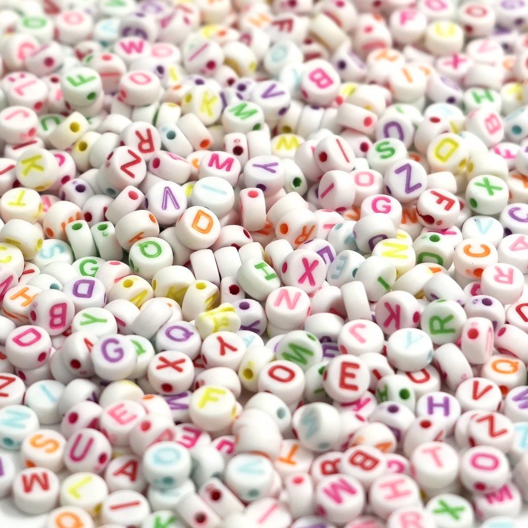Alphabet Beads Set, Letter Beads for Jewelry Making, Kids Craft ...