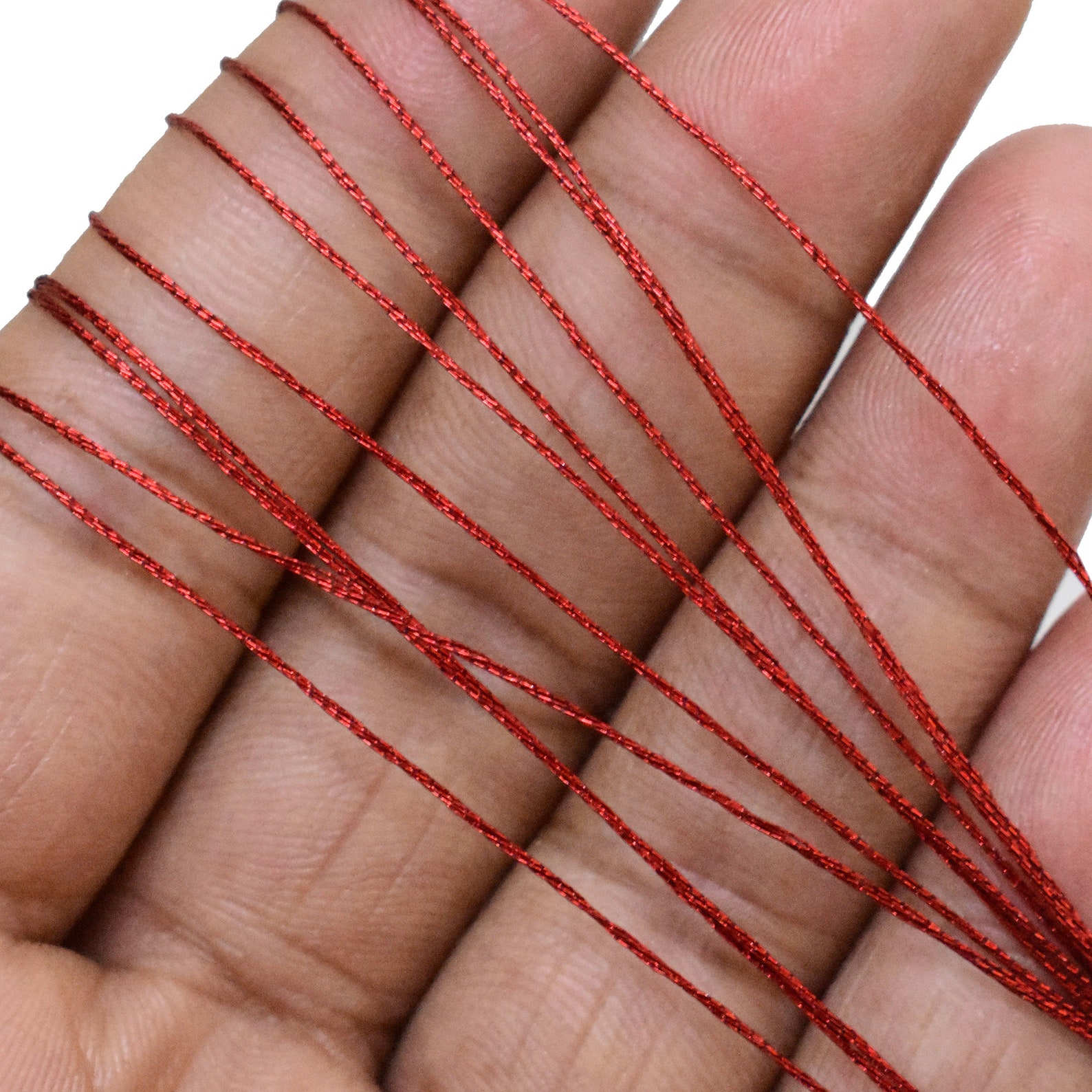 Zari Thread Metallic Floss Yarn Hand Machine Embroidery Artwork Sewing ...