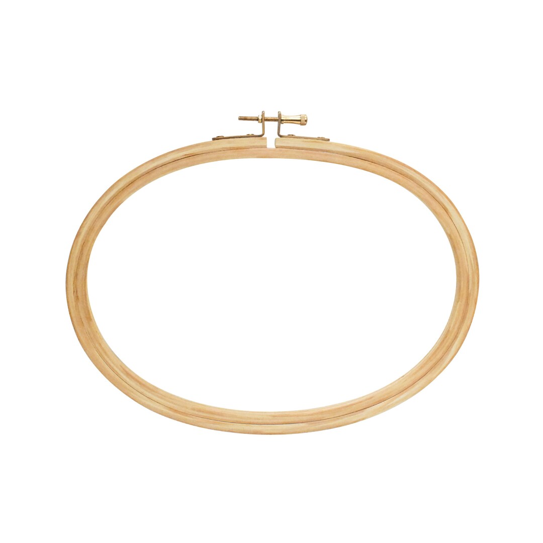 Oval Shape Wooden Hoop Frame for Embroidery Cross Stitching 1 Piece -9 ...