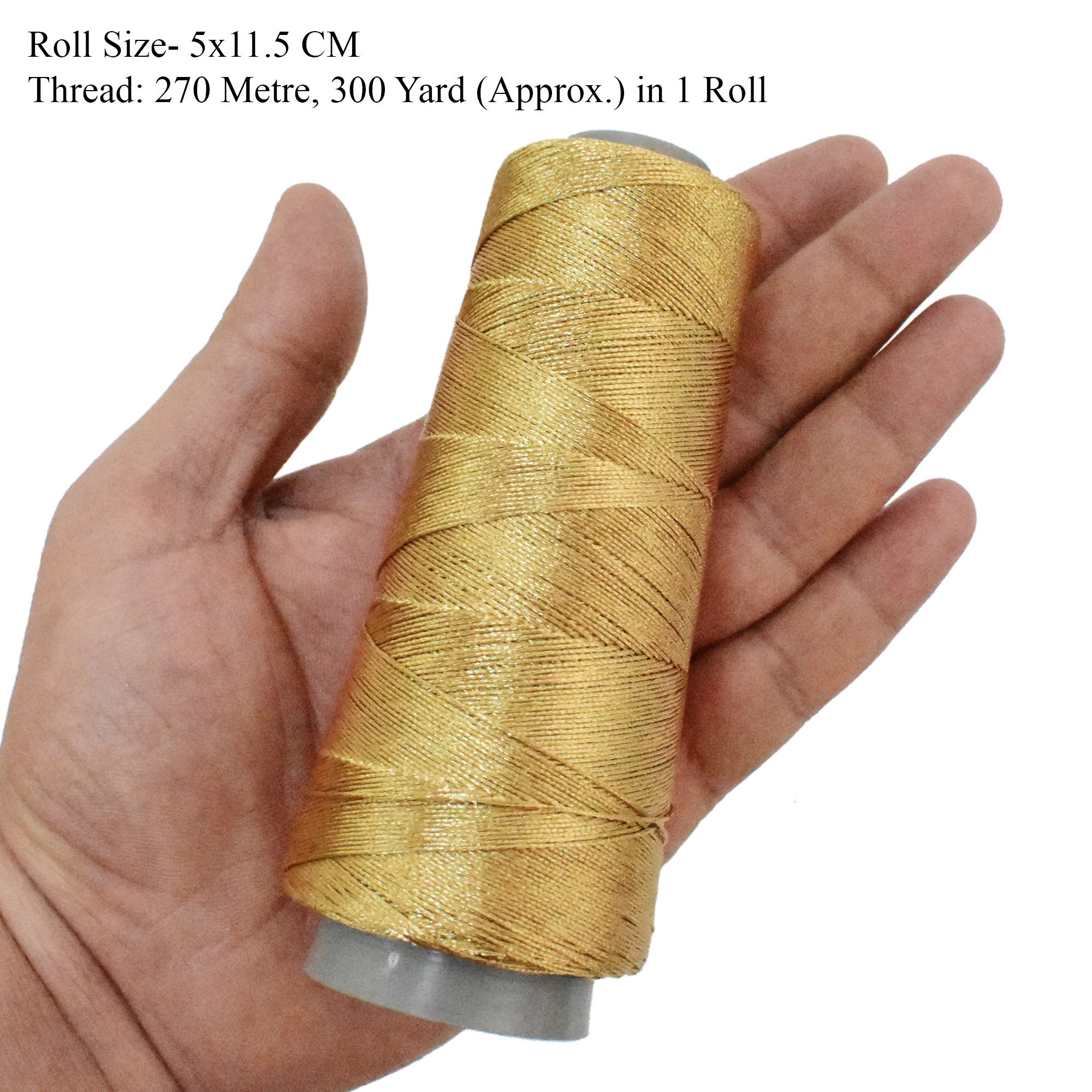 Zari Thread Metallic floss Yarn Hand Machine Embroidery | Etsy