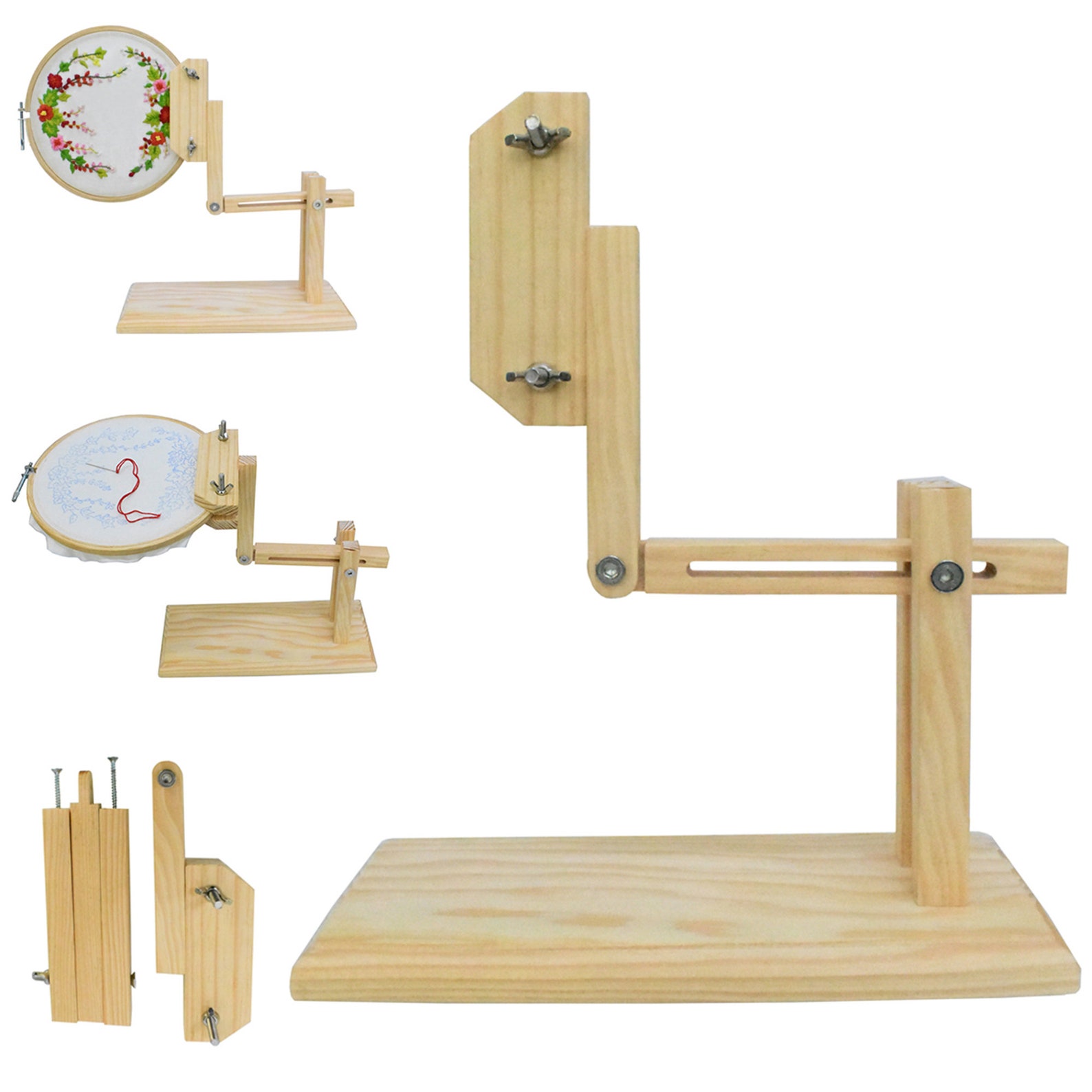 Wooden Embroidery Lap Adjustable Hoop & Frame Holder Stand-1 - Etsy