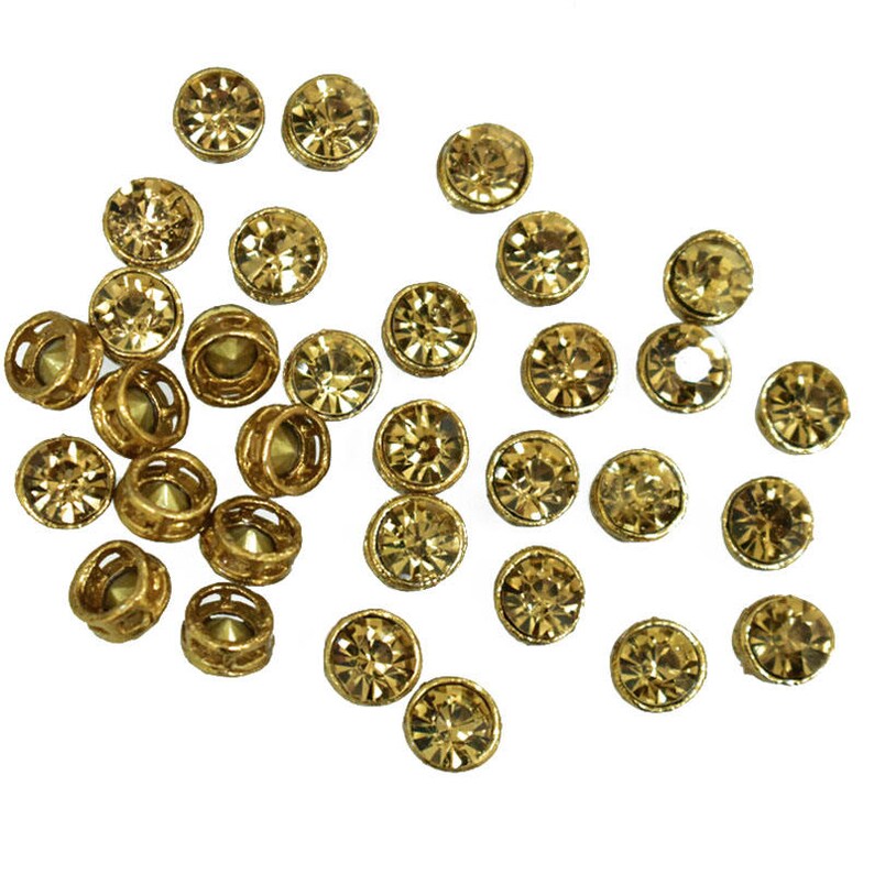 9MM Light Colorado Topaz Color Round Shape Kundan Stones - Etsy