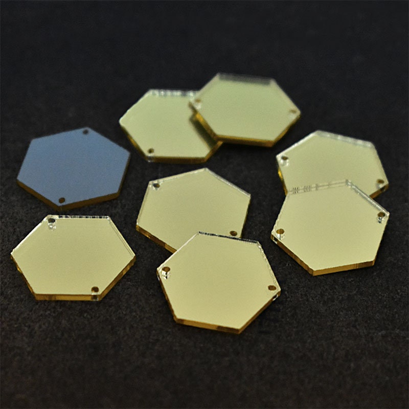 Sew on Acrylic Mirrors in Hexagon Shapelaser Cut Acrylic | Etsy
