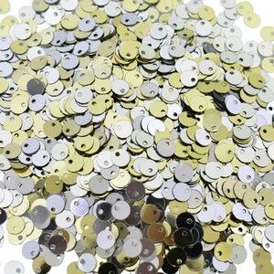 Sequins Round Reversible Two Tone Flip Loose Paillettes Spangle Top ...