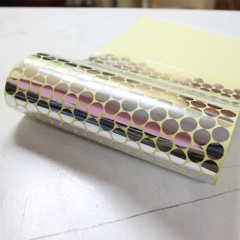 Round Laser Cut Foil Mirror Finish Metal Polka Confetti Dot - Etsy