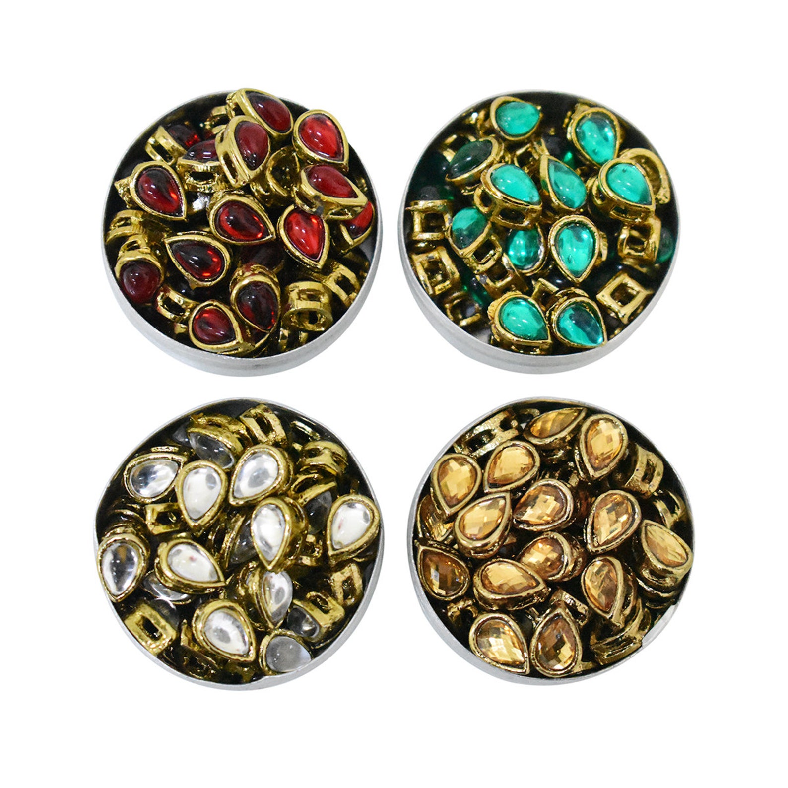 Kundan Stones Combo for Embroidery & Jewelry Making in Tear - Etsy