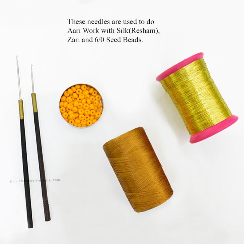 2 Pieces Aari Needle 1MM for Thread Embroidery - Etsy