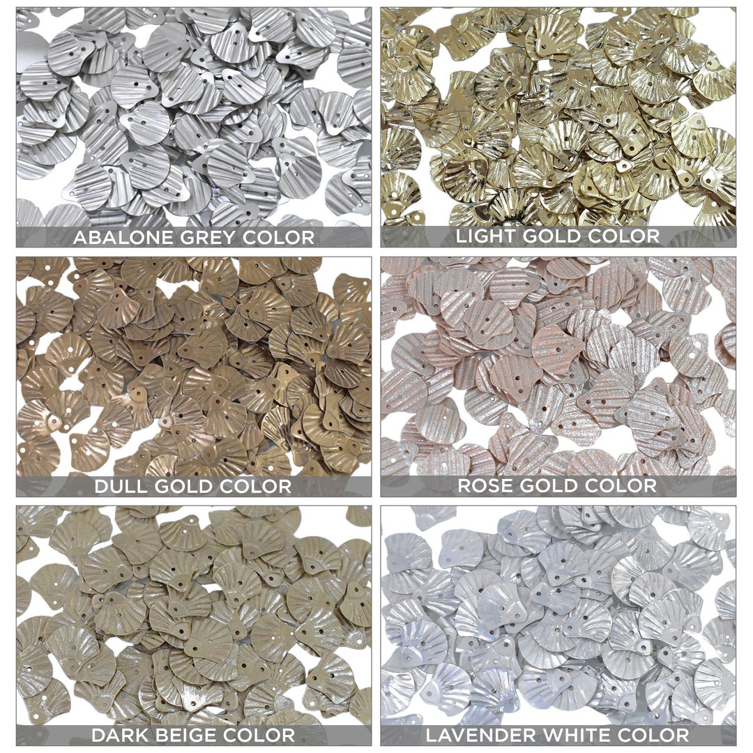 Sequins Seashell Shape Double Hole Sequins Loose Paillettes Spangle ...