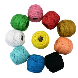 Crochet Cotton Thick Thread Floss Thread Size 12 for Crochet Making ...
