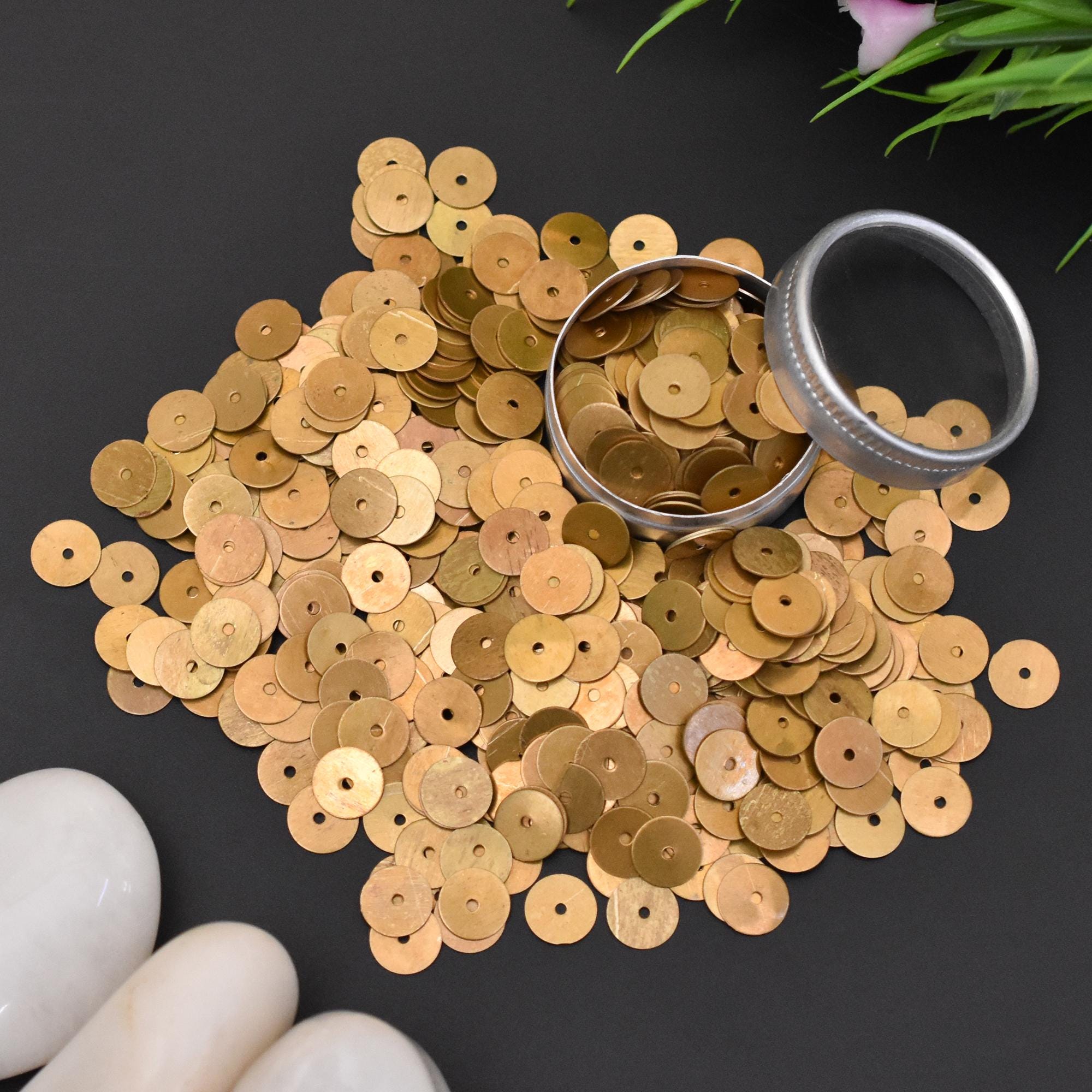 100 Gram,metal Gold Color Sequins/ Round Metal Sequins/metal Beads ...