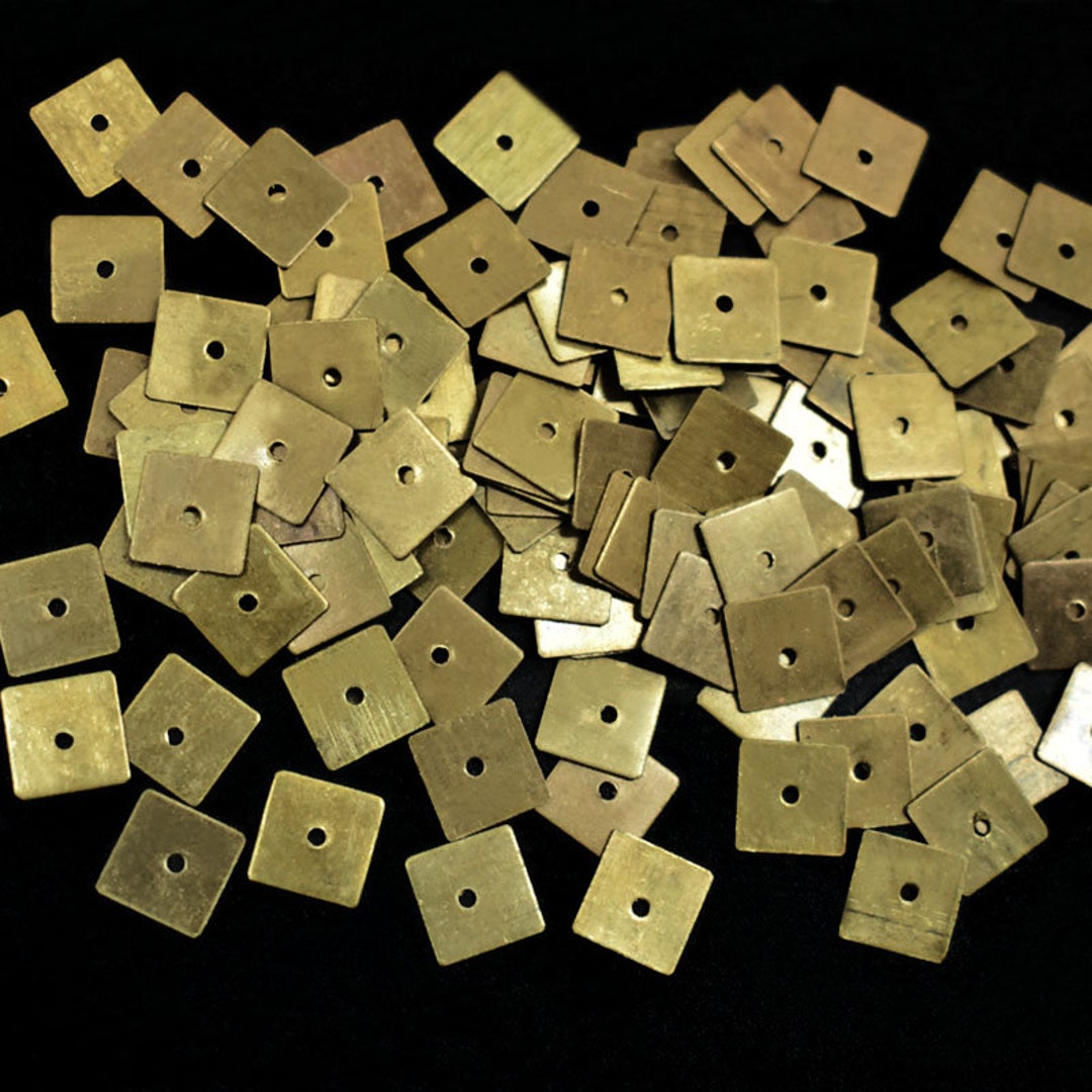 3MM/4MM/5MM/6MM/8MM, Square Shape Centre-hole Metal Sequins in Antique ...