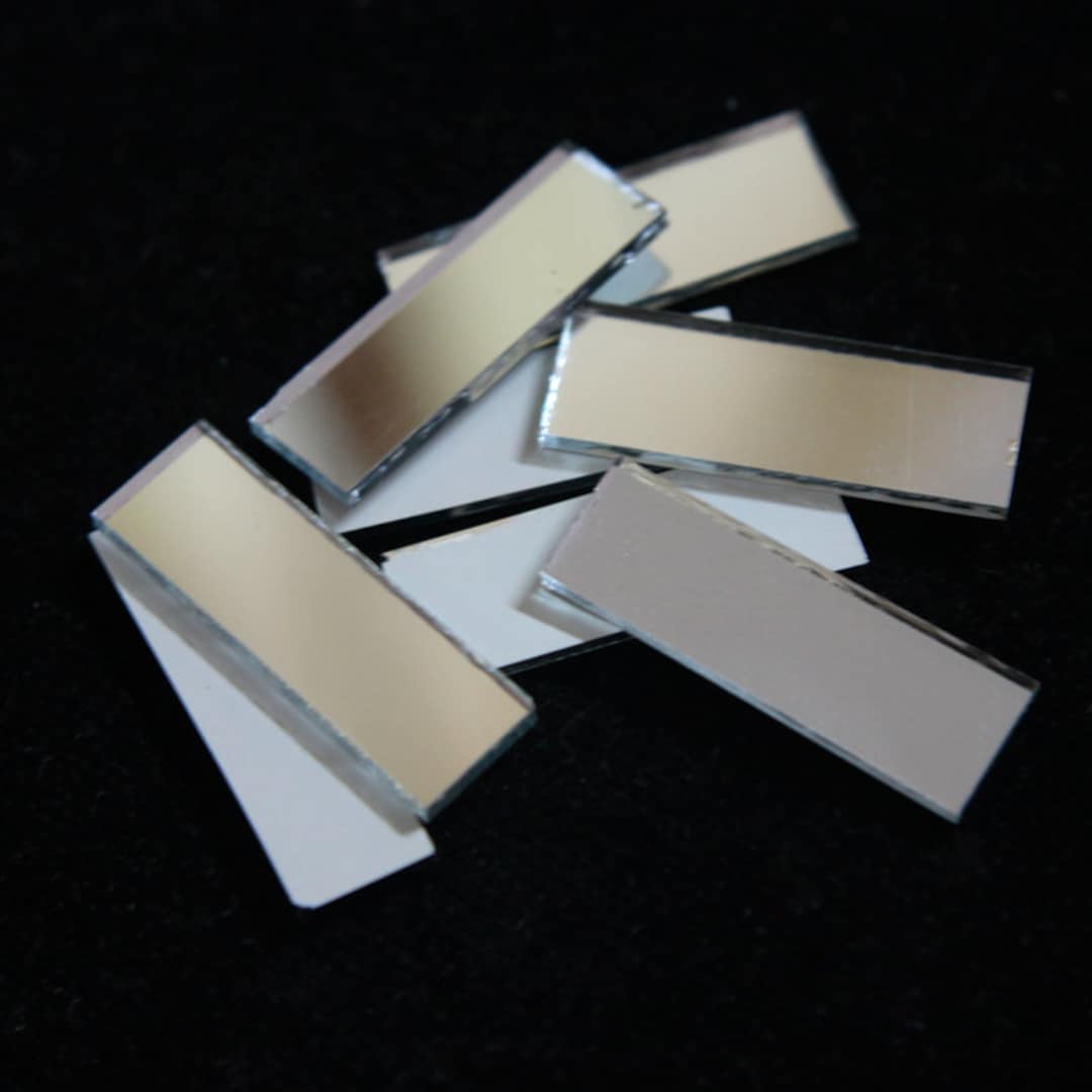 100 Pieces Rectangle Shape Shisha Mirror in Silver Color Etsy