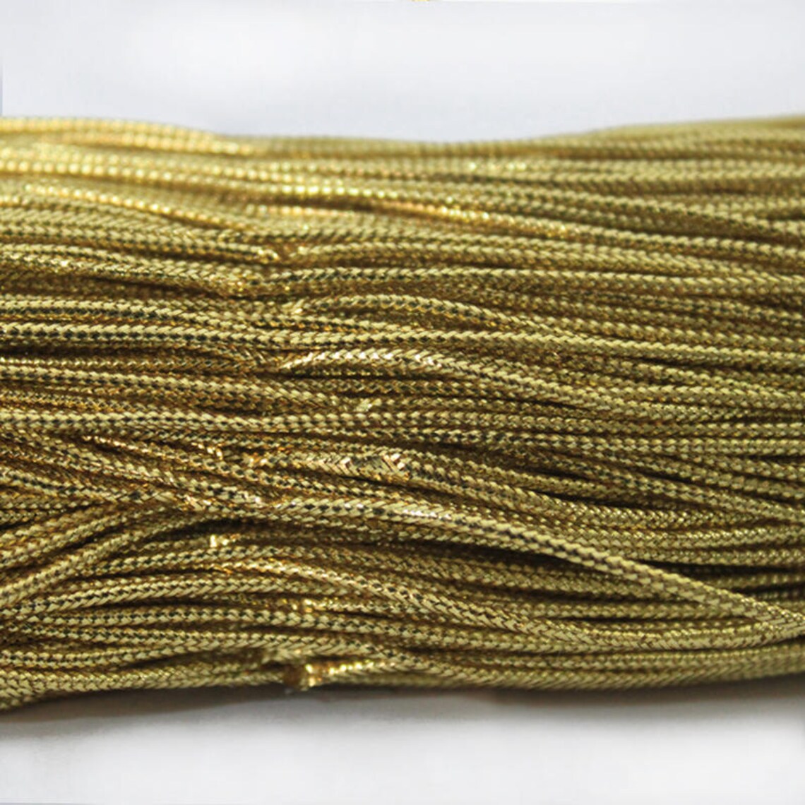 Cordón trenzado metálico color dorado hecho de hilos - Etsy España