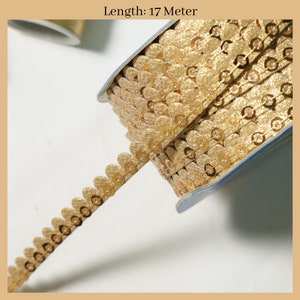 Embroiderymaterial Gold Sequins Sitara Lace Border for - Etsy