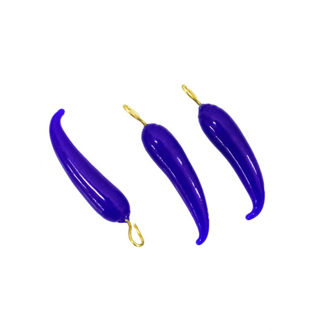 20 Pieces,/ Royal Blue Chilli Shape Glass Pendant/chilli Pepper Charms ...