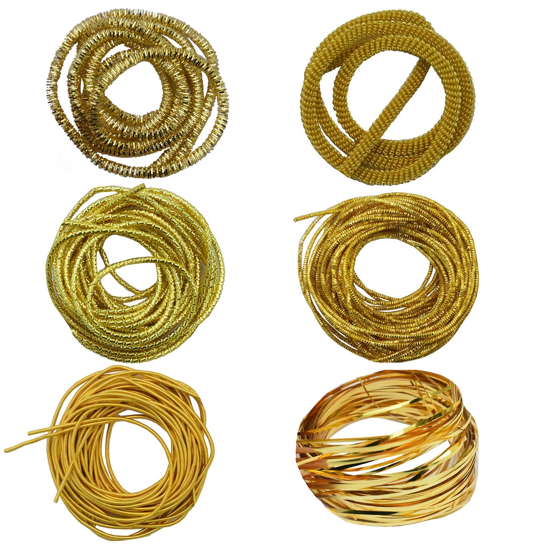 Golden French Metallic Wires for Goldwork, Tambour, Luneville, Zardosi ...