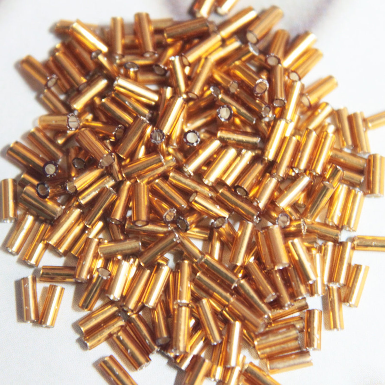 Bugle Beads/nalki Pipes Tube Spacer Glass Beads for Jewelry Making ...