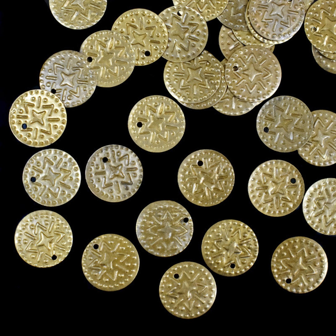 16MM Coin Shape Top-hole Antique Gold Sequins /loose Sequins/coin Shape ...