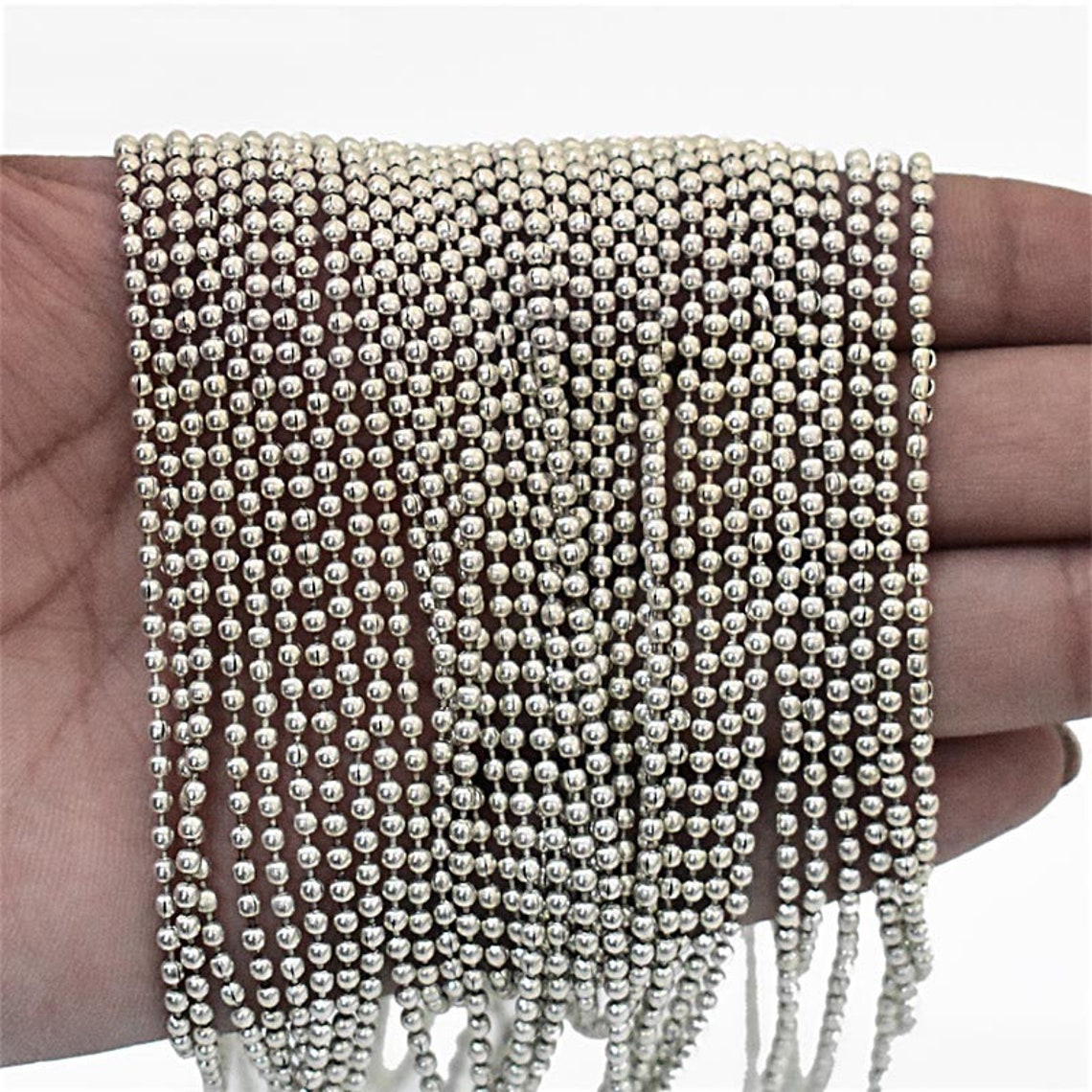 Tiny Ball Chain,silver Ball Chains,petite Ball Chain,fine Ball Chain ...