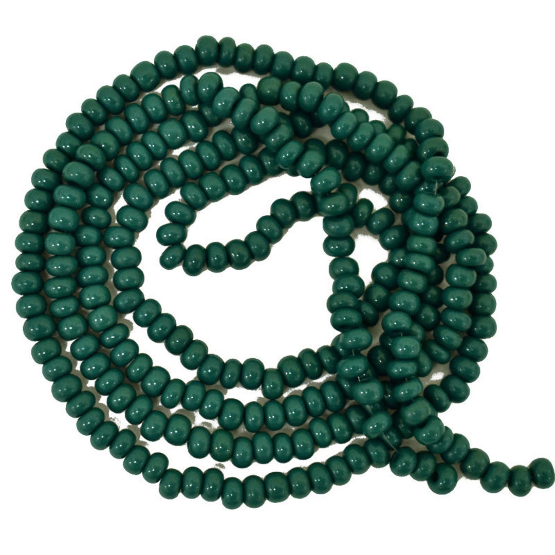 6/0 Preciosa Seed Bead Strings in Teal Green ,czech Preciosa Rocaille ...