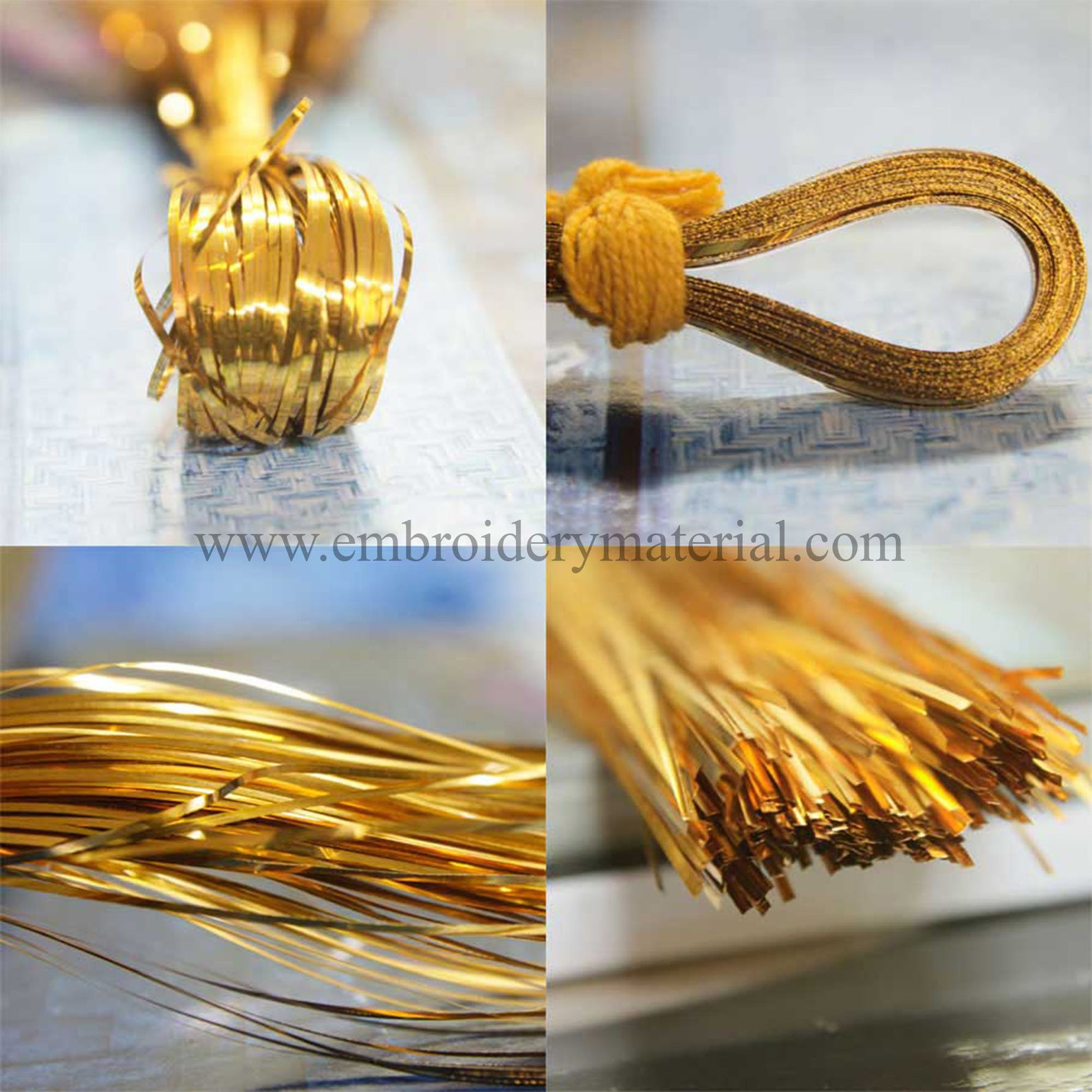 Golden French Metallic Wires for Goldwork, Tambour, Luneville, Zardosi ...