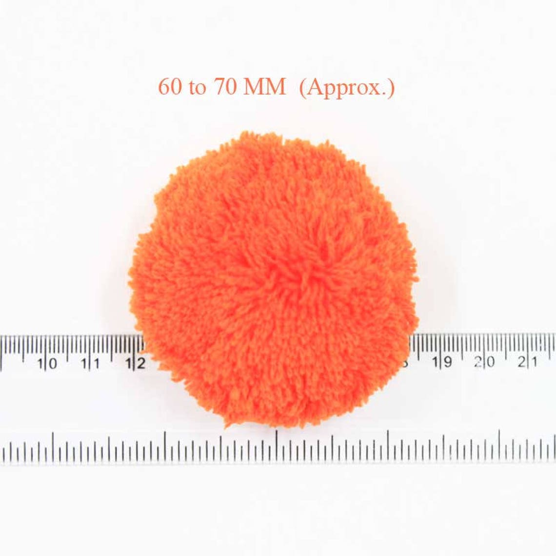 25 Pieces, 6CM Dm(approx) Handmade Orange Big Pom Poms-embpp5320 - Etsy