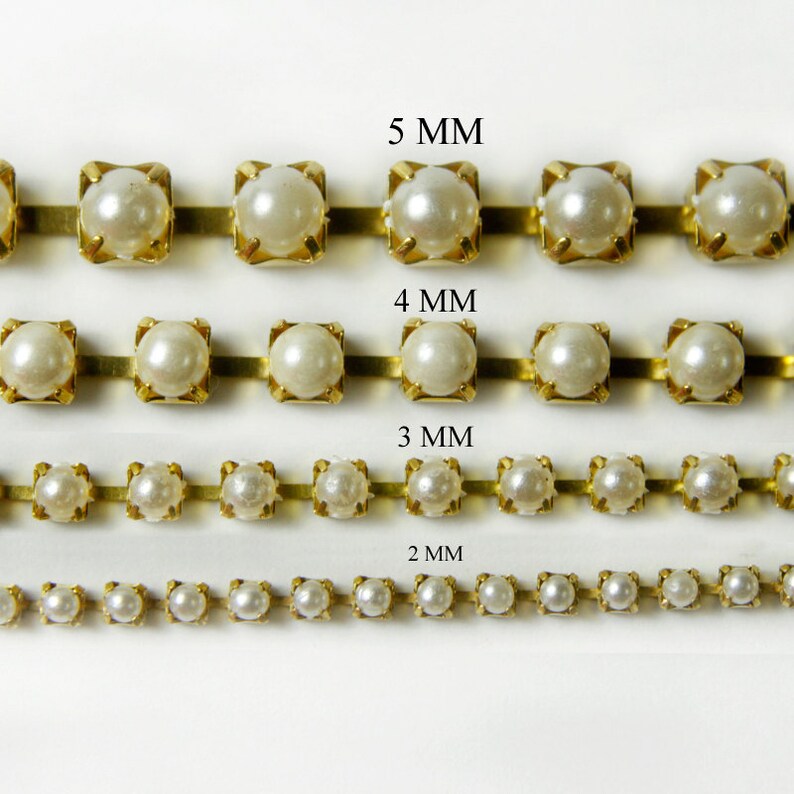 Pearl Chain for Jewelry Making and Embellishment | Etsy