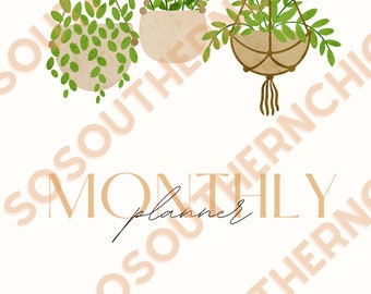 Plant Lady 12 Month Undated Planner - Etsy