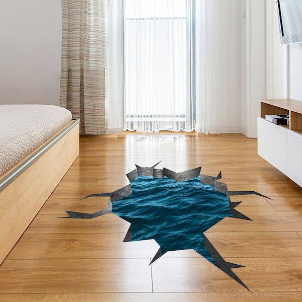 Water Floor Mural - Etsy