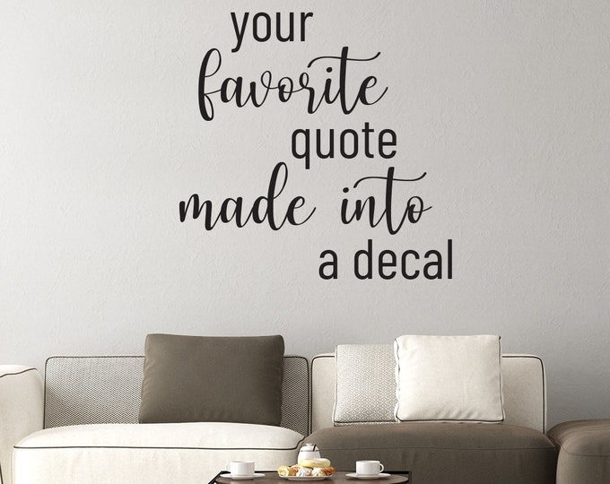 Custom Text Quote Decal Personalized Name Vinyl Customized Letter Wall ...