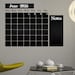 Chalkboard Wall Planner Blackboard Kitchen Sticker - Black Board Weekly ...