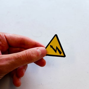 High Voltage Electrical Shock Hazard Stickers - Pack of 6 Yellow ...