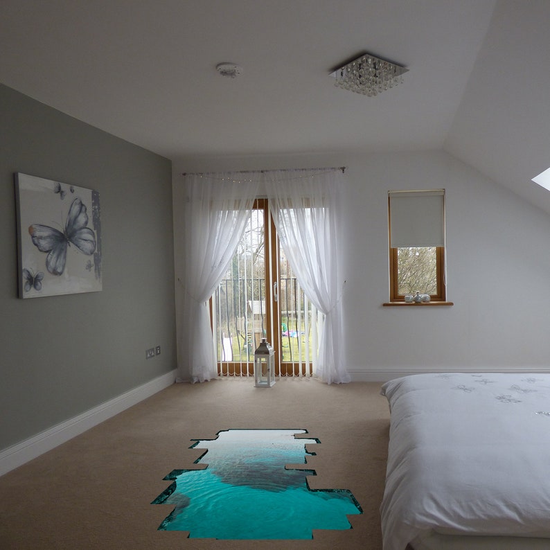 3d Floor Sea Decal The Flooring Ocean Hole Sticker Decor For | Etsy