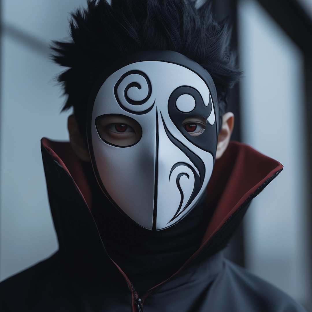 Anime Inspired Cosplay Mask | Swirl Design | Fantasy Costume Mask ...
